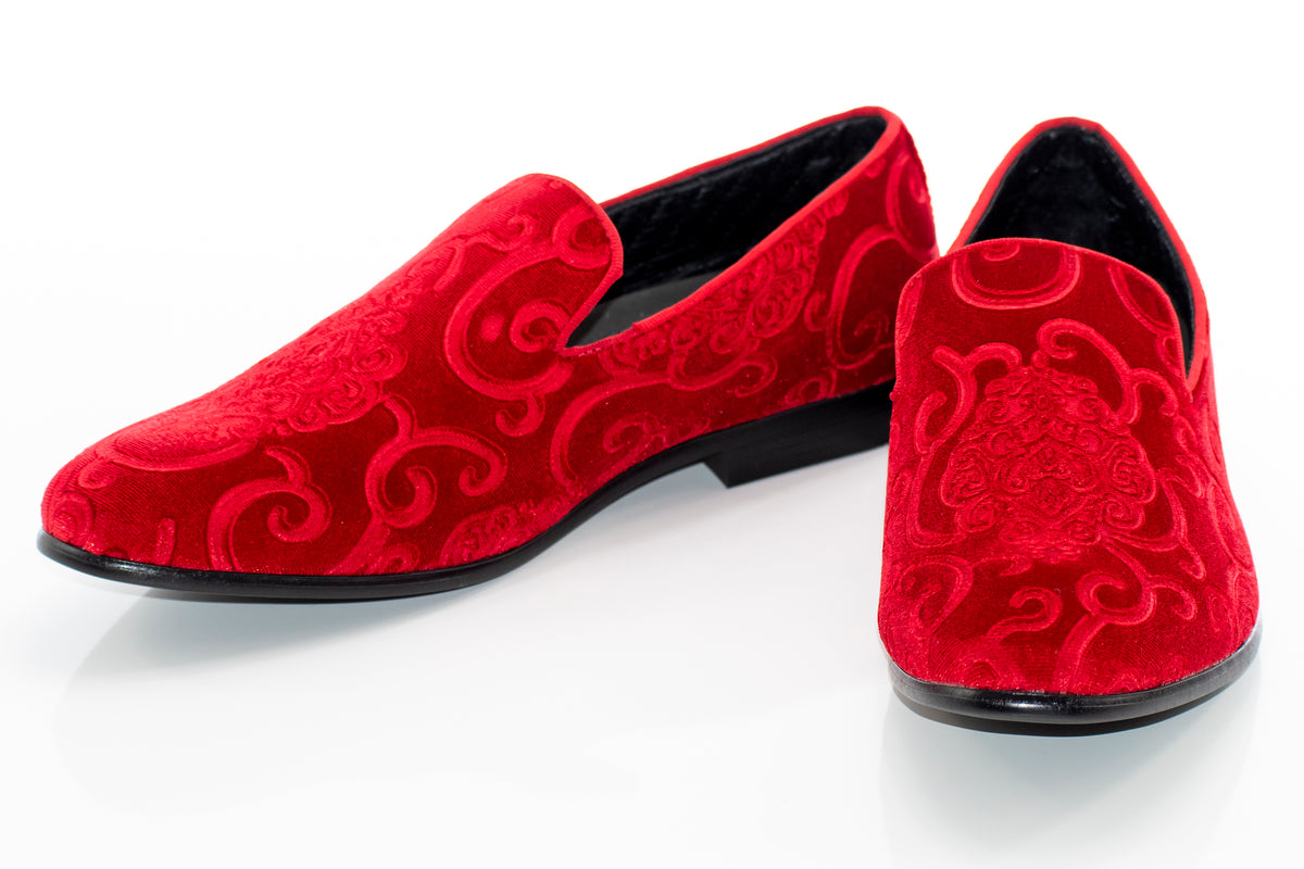 Embroidered Baroque Velvet Dress Loafer — DOLCE VESTA